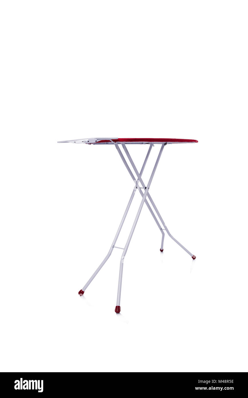 Red ironing board isolated on white background Stock Photo - Alamy