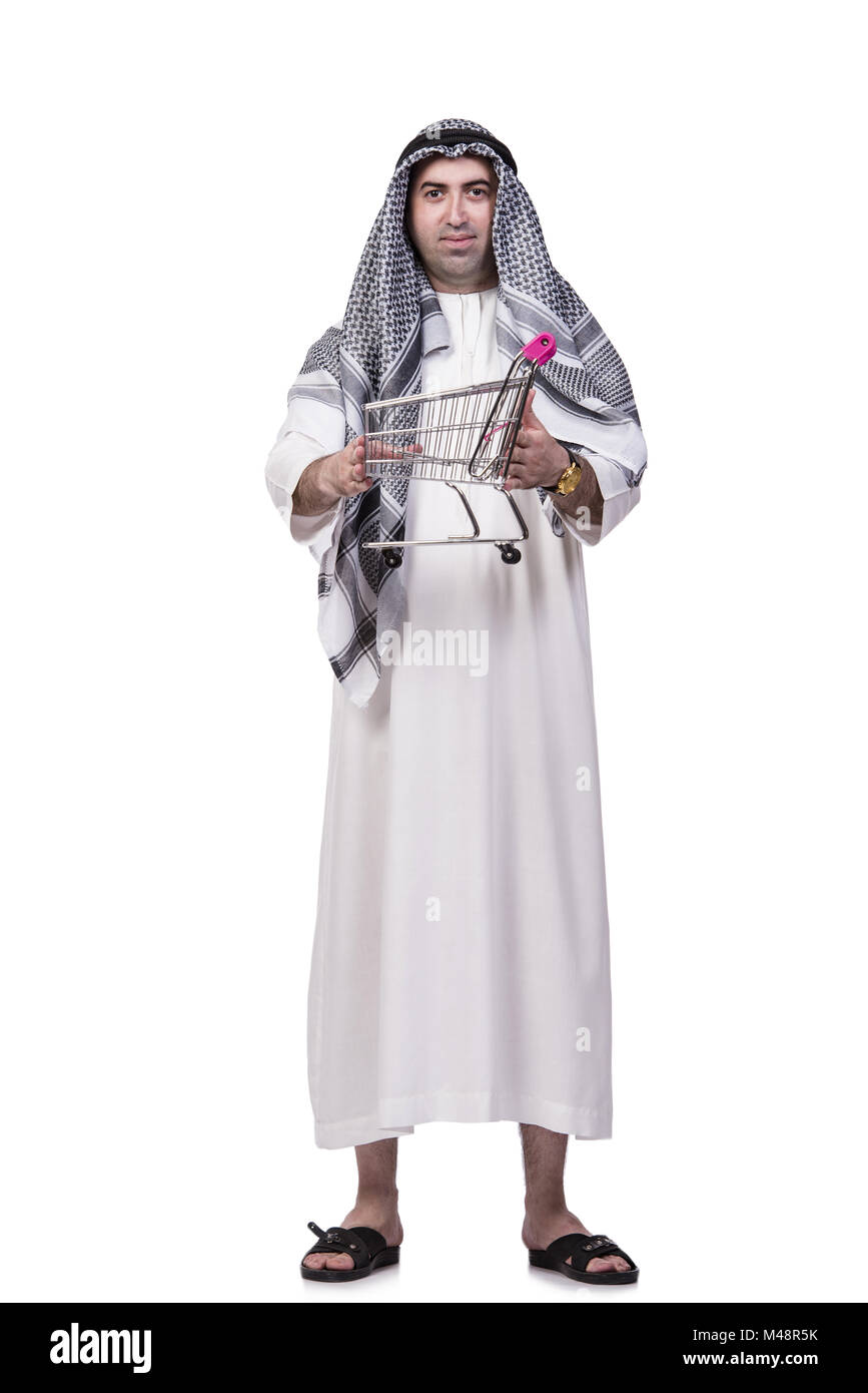 Arab man shopping cart trolley hi-res stock photography and images - Alamy