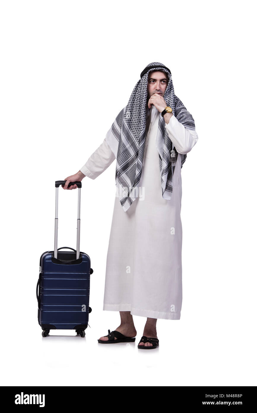 Arab man suitcase in travel hi-res stock photography and images - Alamy