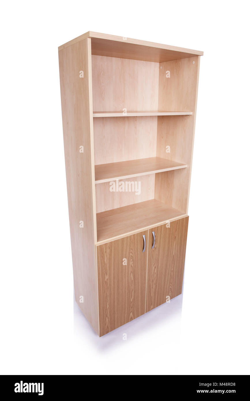 Office cabinet shelf isolated on white background Stock Photo - Alamy