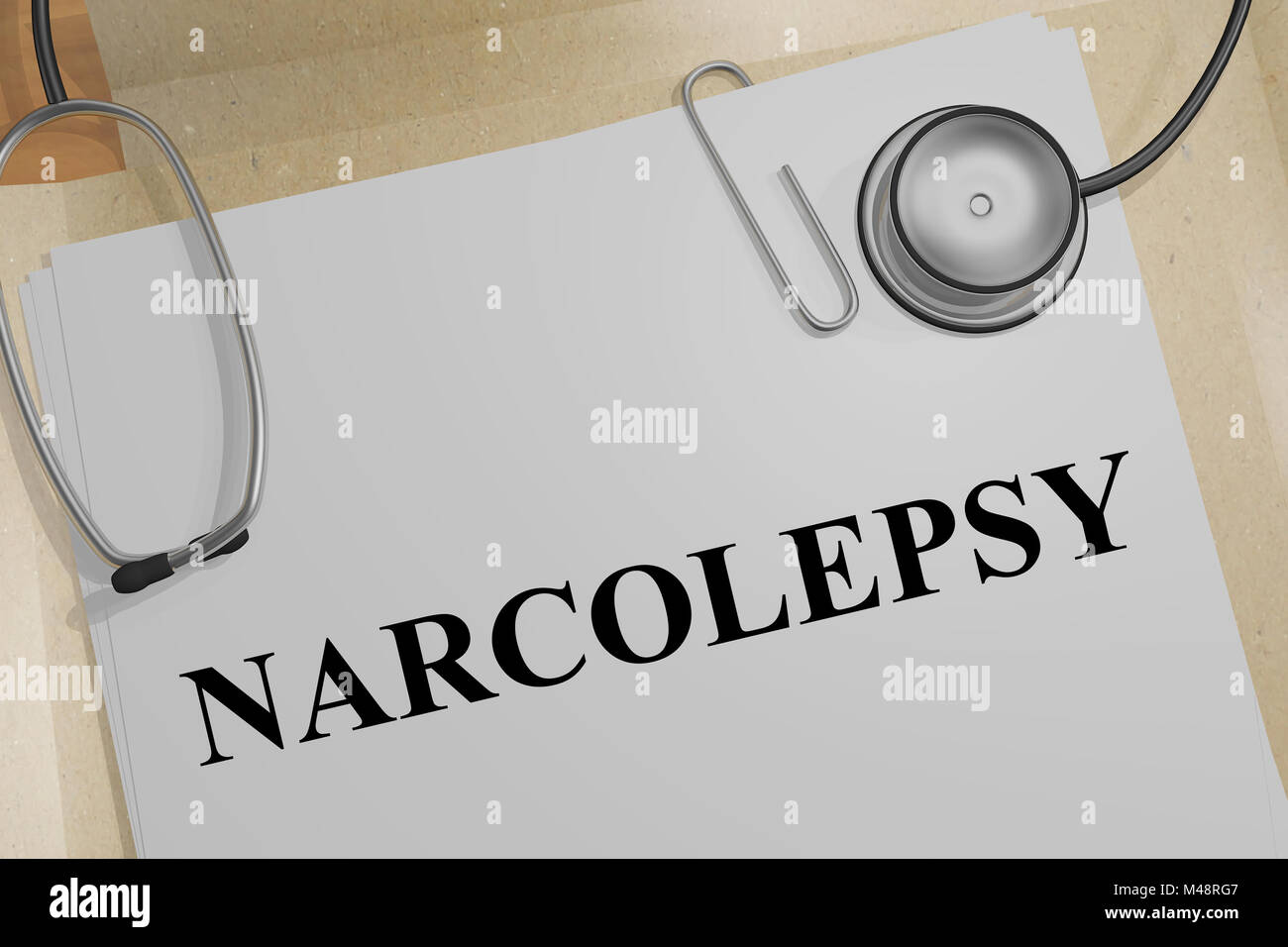3D illustration of NARCOLEPSY title on a medical document Stock Photo ...