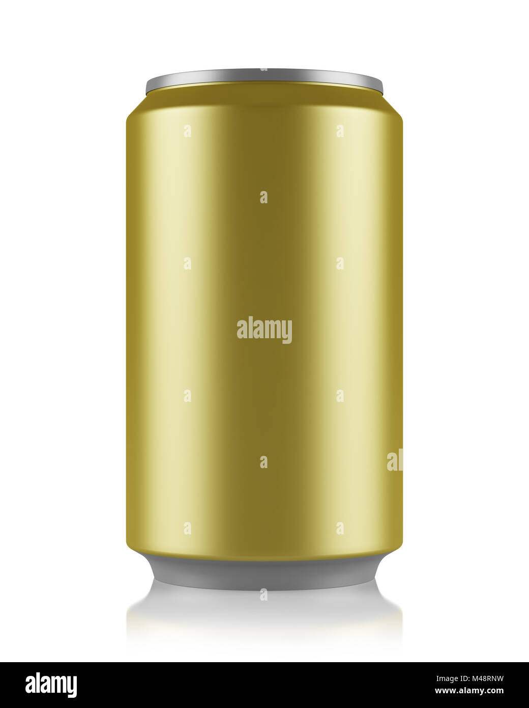 yellow beer can isolated on white background Stock Photo - Alamy