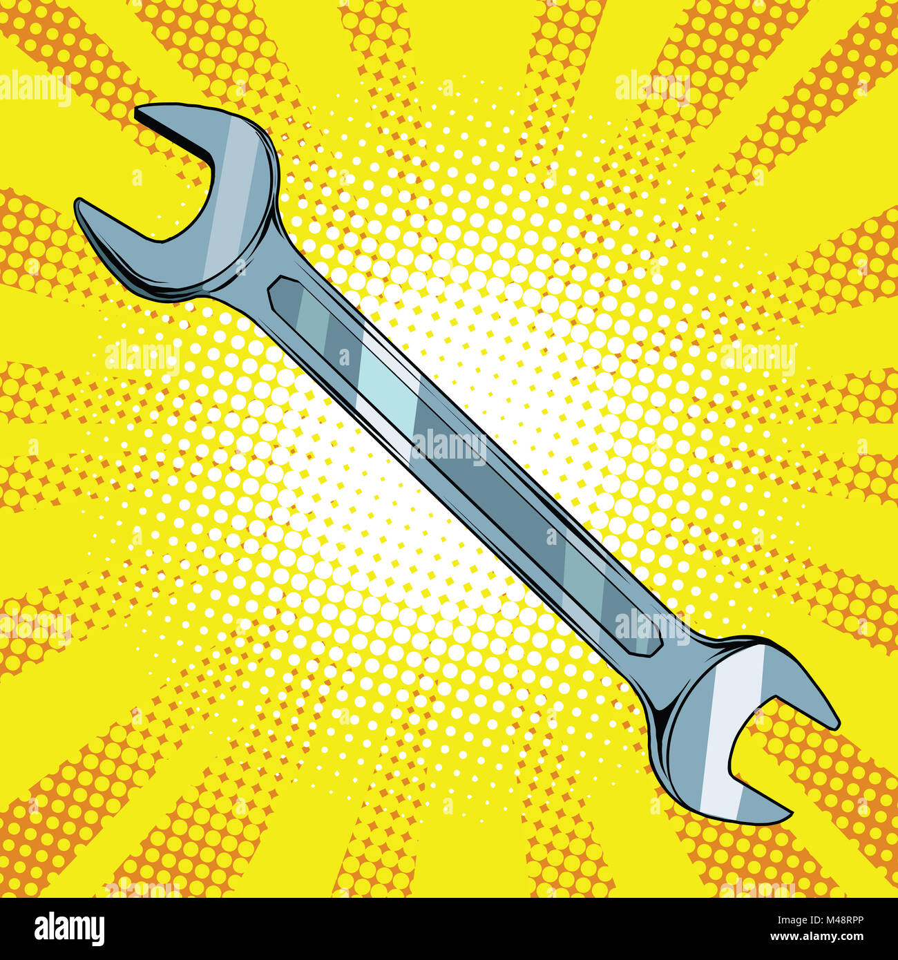 wrench steel tool Stock Photo - Alamy