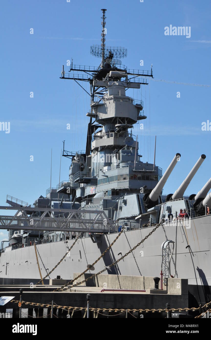 USS Wisconsin Battleship (BB-64) in Norfolk, Virginia Stock Photo - Alamy