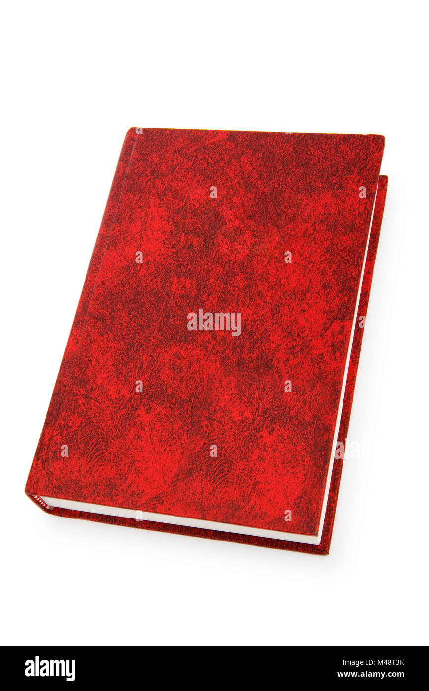 Red cover book isolated on the white background Stock Photo - Alamy