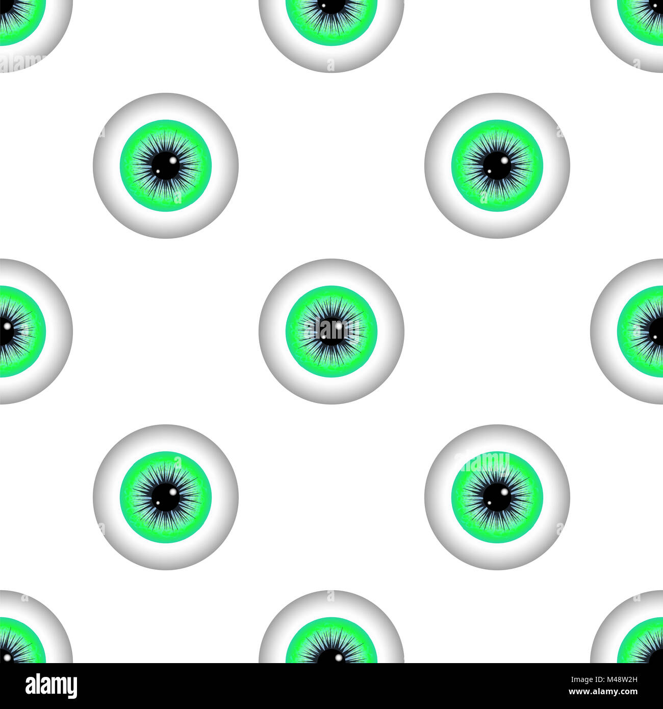 Green Eye Seamless Pattern Stock Photo - Alamy