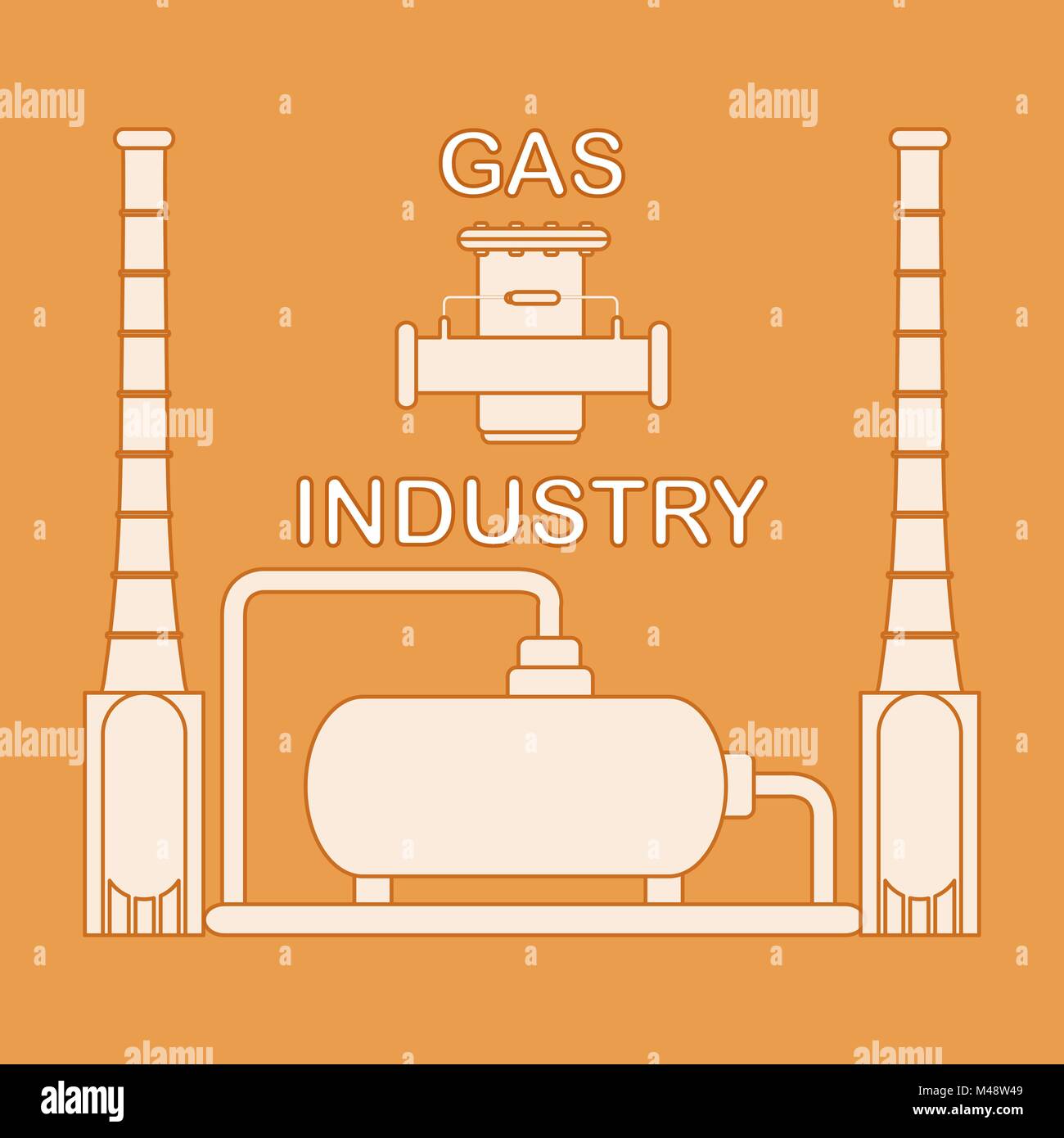 Gas processing plant. Gas filter. Design for announcement ...