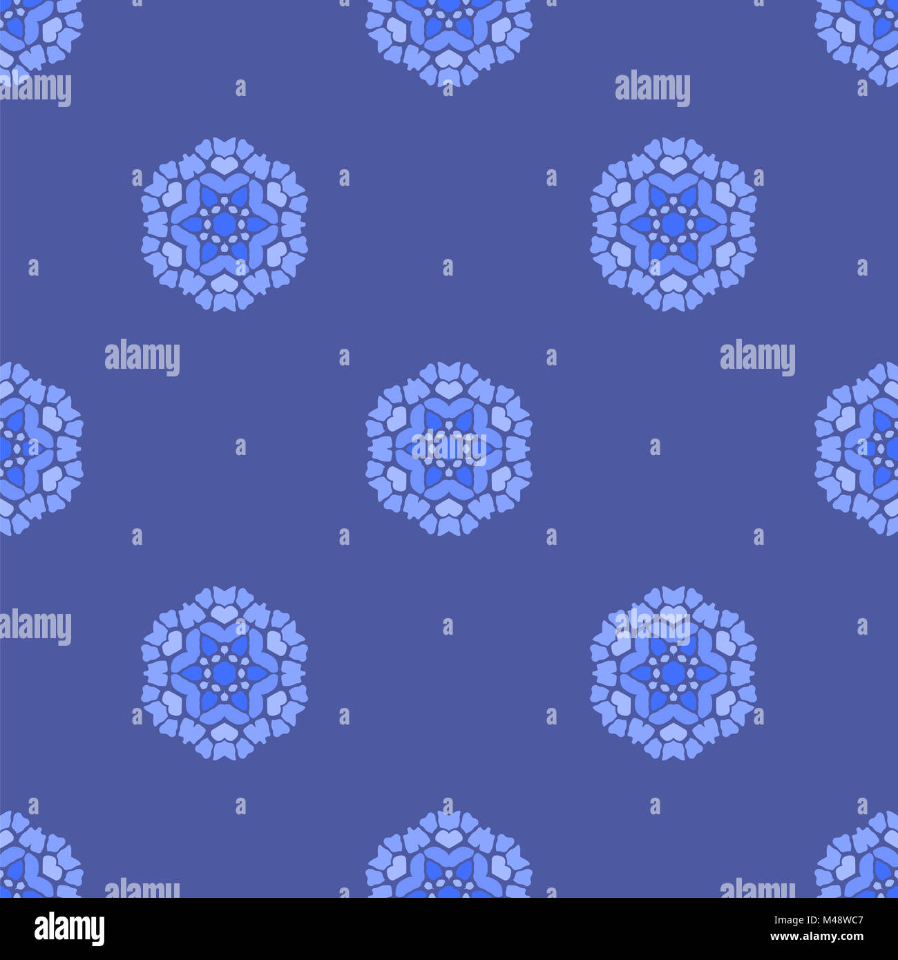 Creative Ornamental Seamless Blue Pattern Stock Photo - Alamy