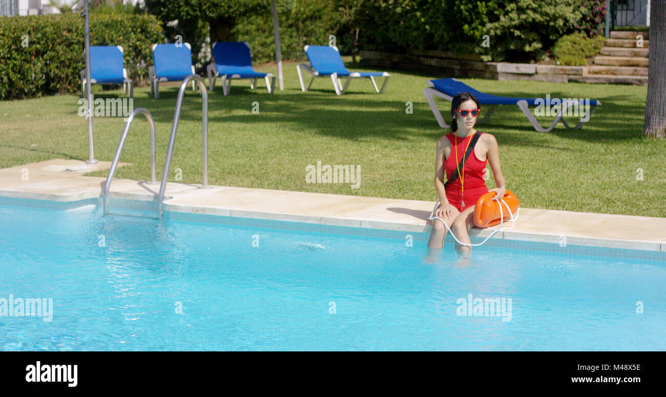 Female pool lifeguard hi-res stock photography and images - Alamy