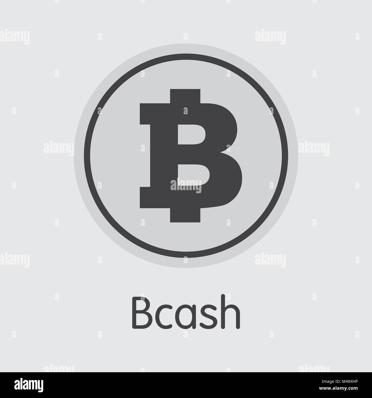Bcash Cryptocurrency Coin. Vector Pictogram Symbol of BCH Stock Vector ...