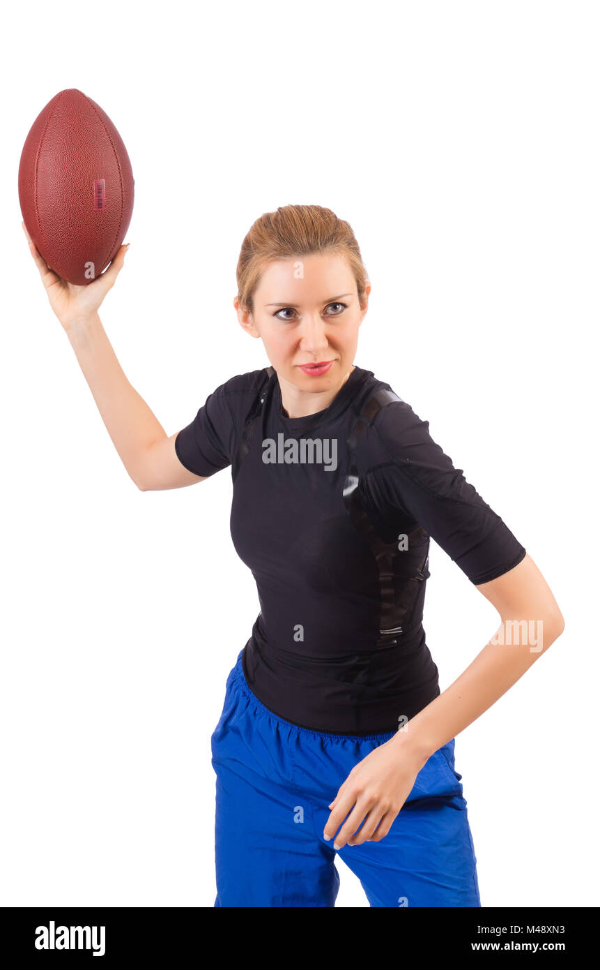 Female american quarterback hi-res stock photography and images - Alamy