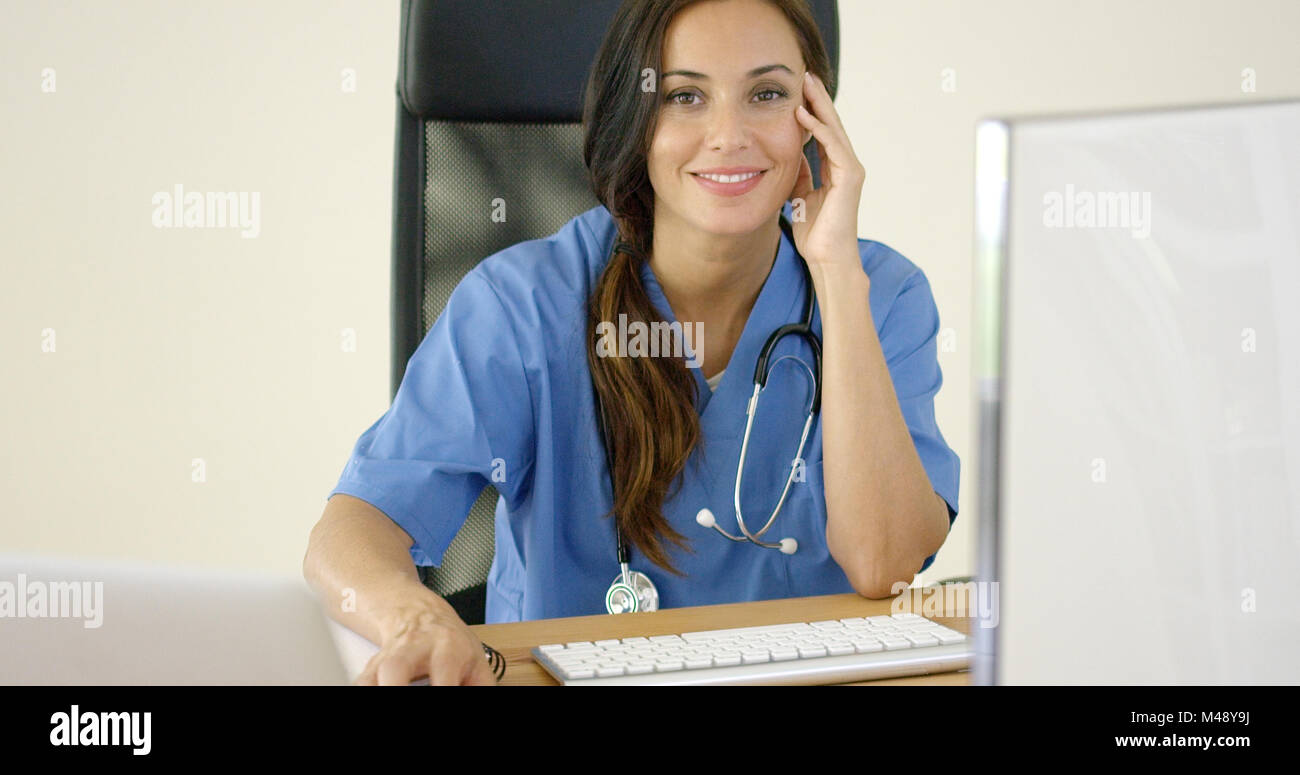 Female doctor hand face hi-res stock photography and images - Alamy