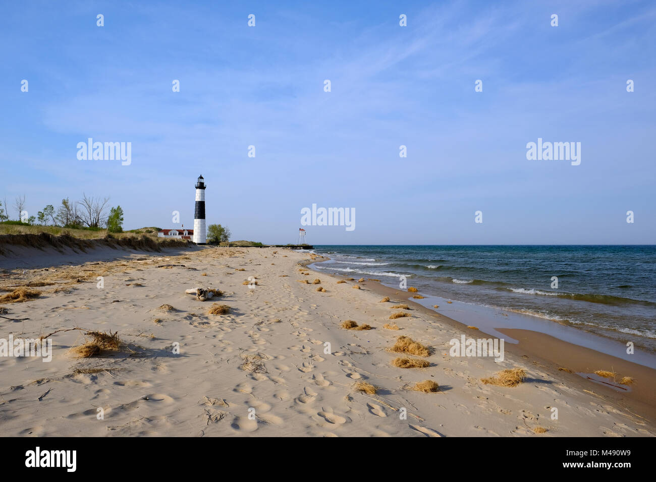 Big Sable Point Lighthouse in dunes, built in 1867 Stock Photo - Alamy