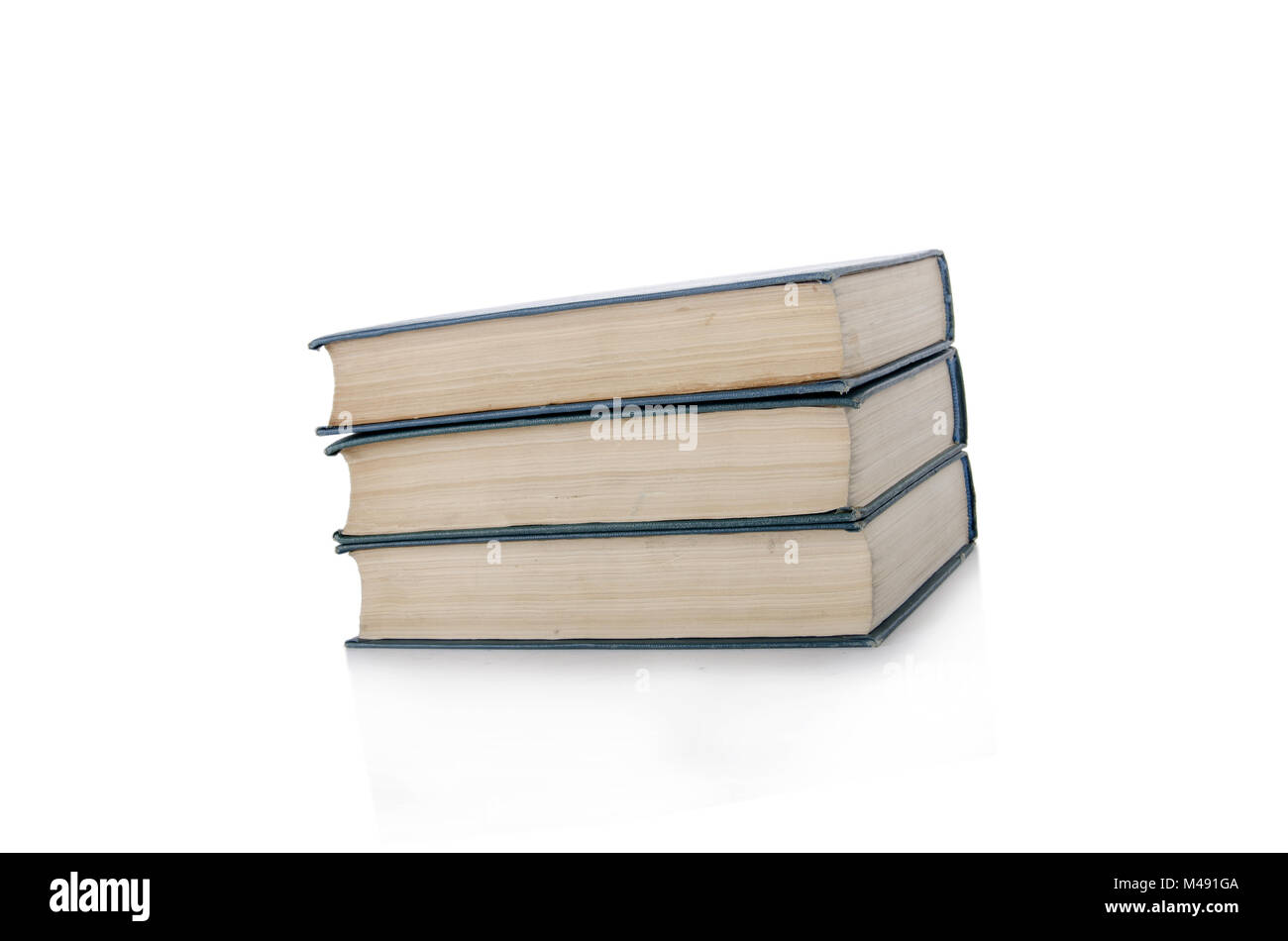 Stack of books isolated the white background Stock Photo - Alamy