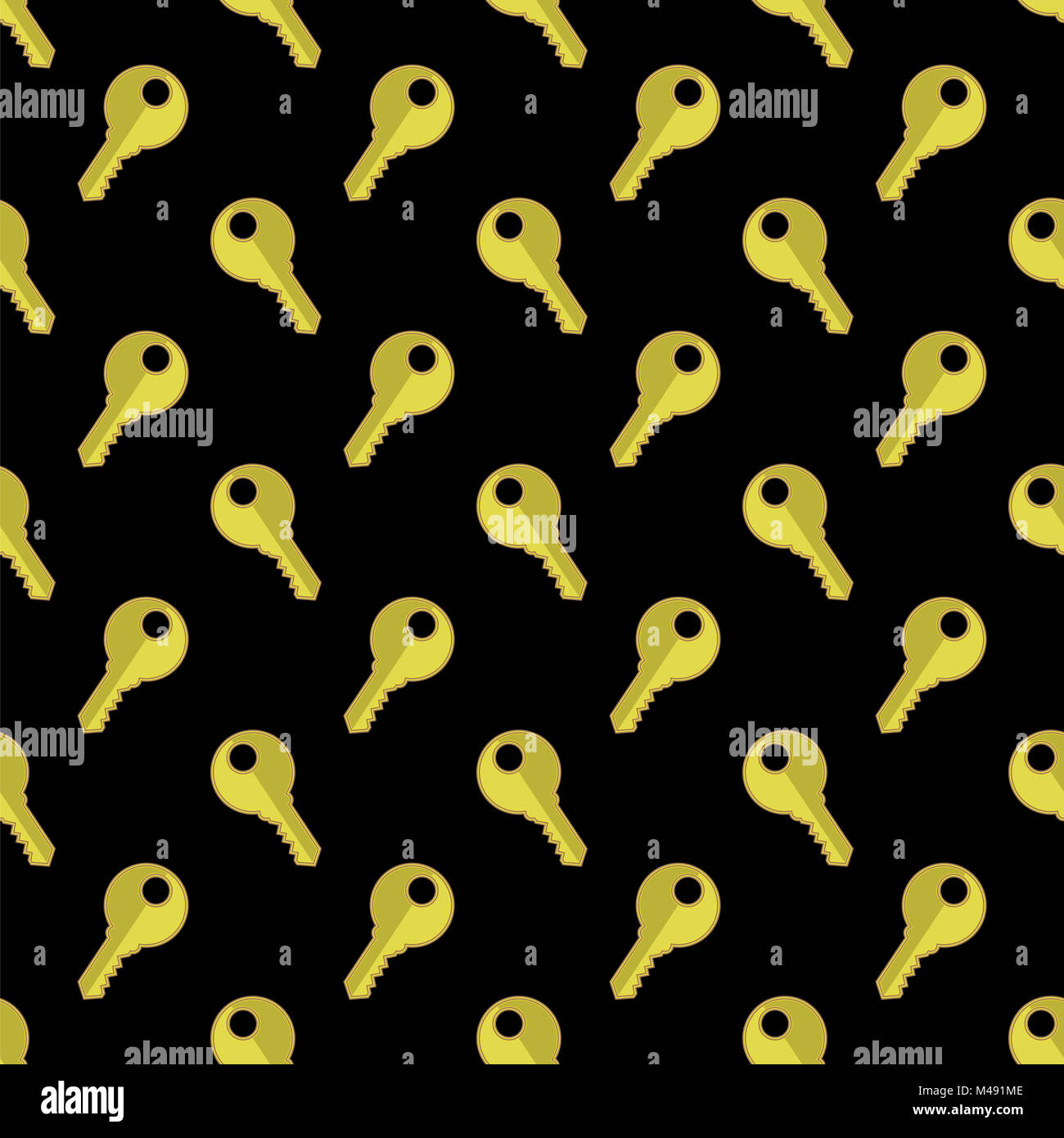 Seamless Gold Key Pattern Stock Photo - Alamy