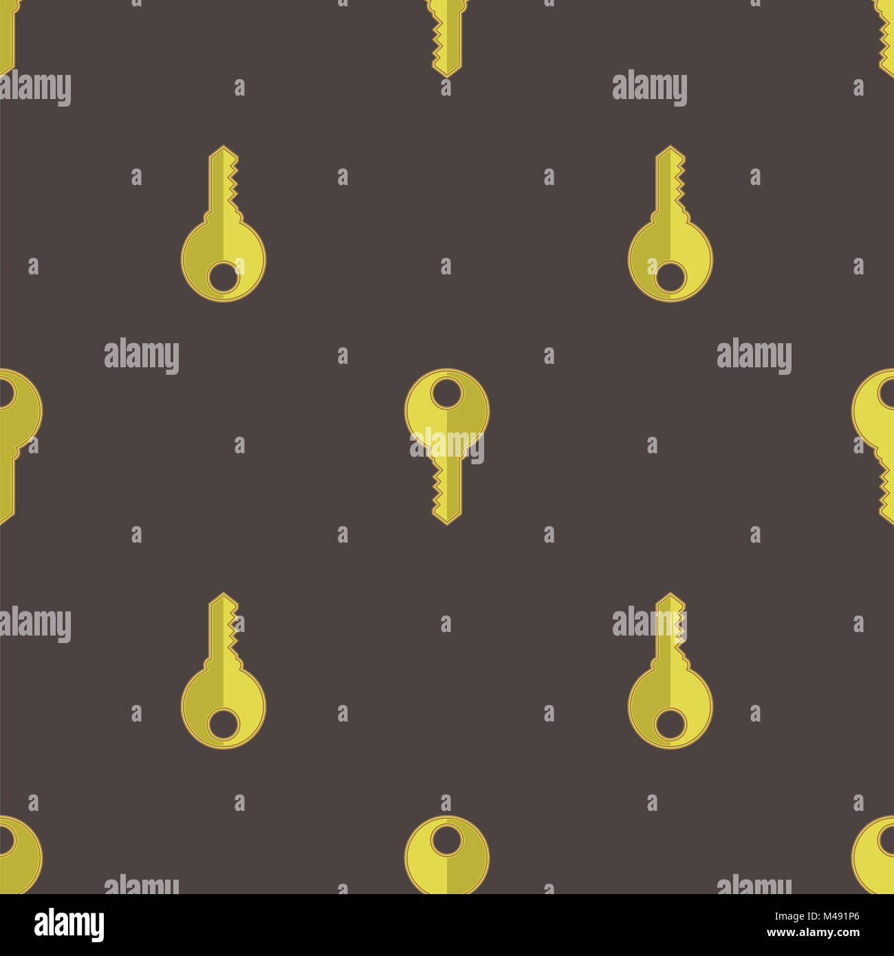 Seamless Gold Key Pattern Stock Photo - Alamy