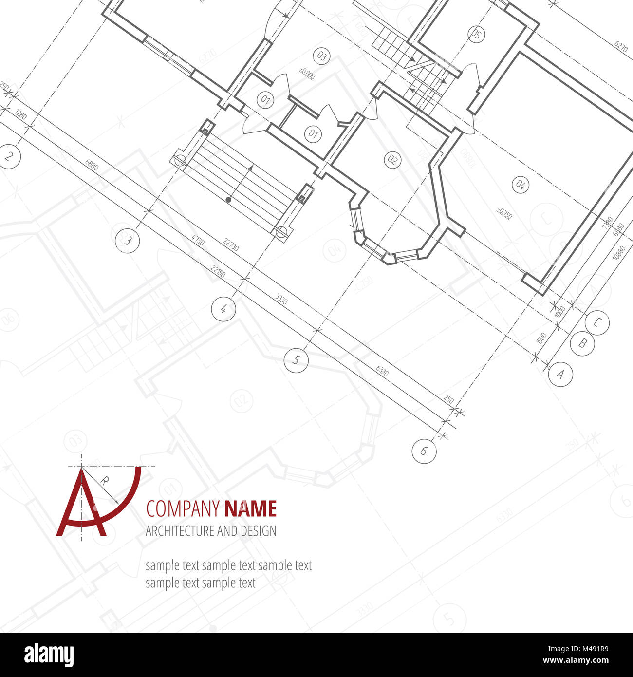 Architectural gray building plan silhouette background Stock Photo - Alamy