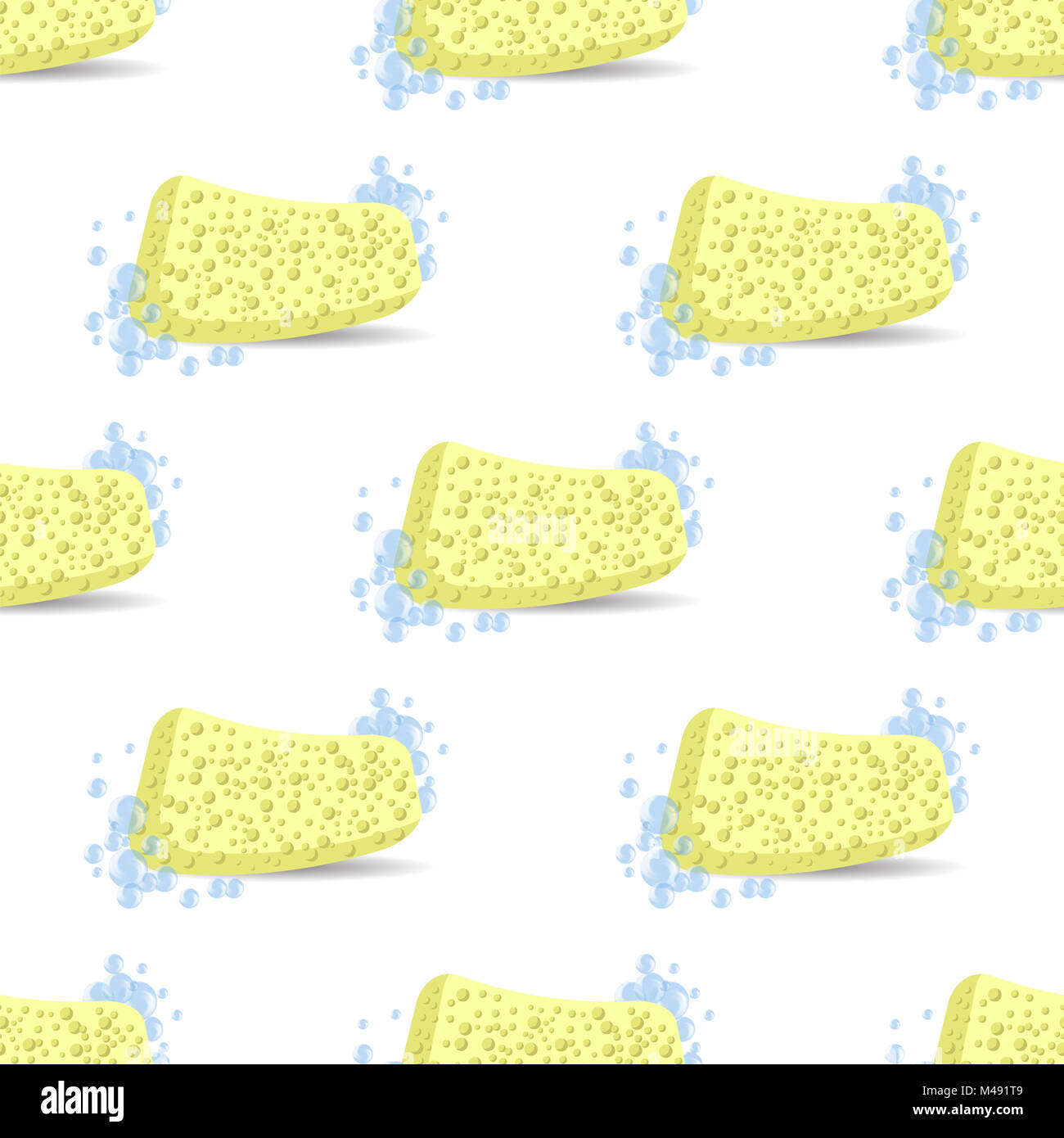 Sponge for Bath Soap Bubbles Seamless Pattern Stock Photo - Alamy