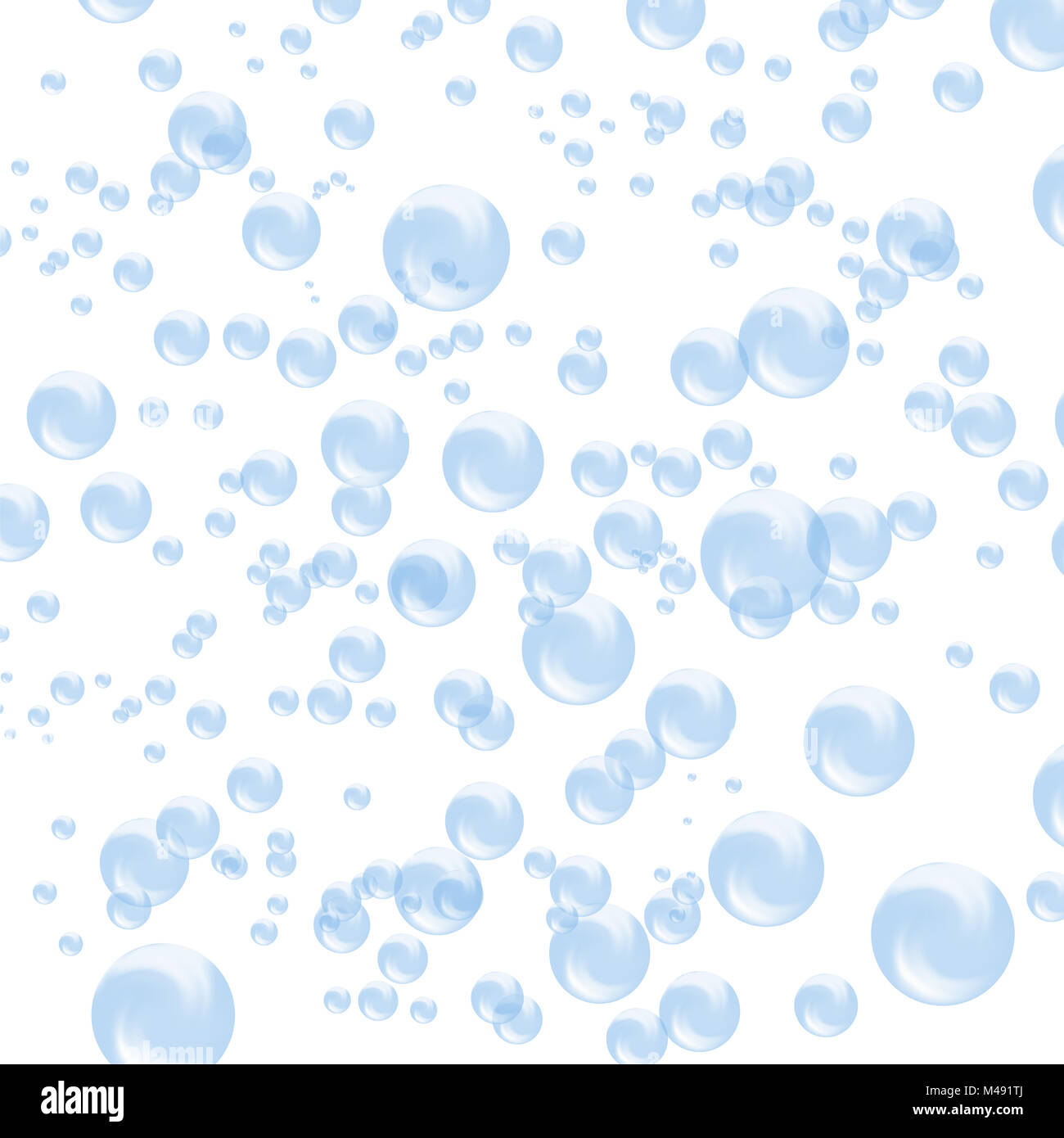 Set of Blue Soap Bubbles Stock Photo - Alamy