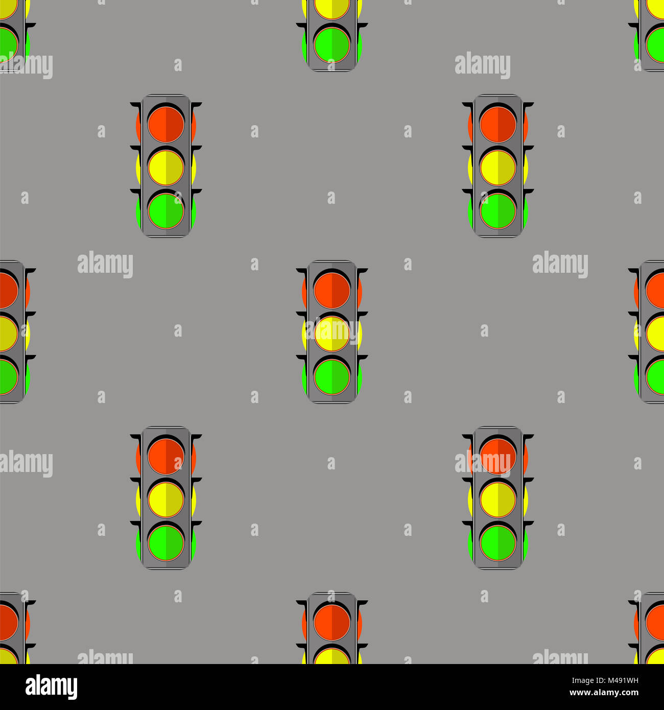 Traffic Light Seamless Pattern Stock Photo - Alamy