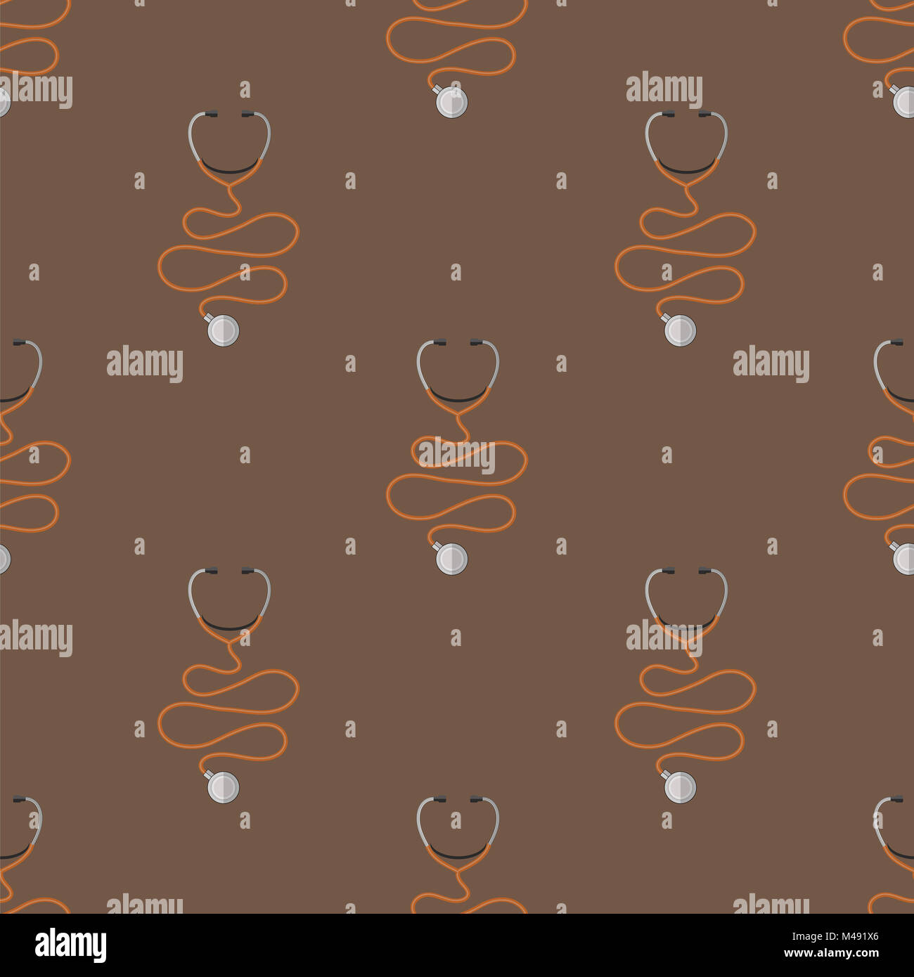 Medical Stethoscope Icon Seamless Pattern Stock Photo - Alamy