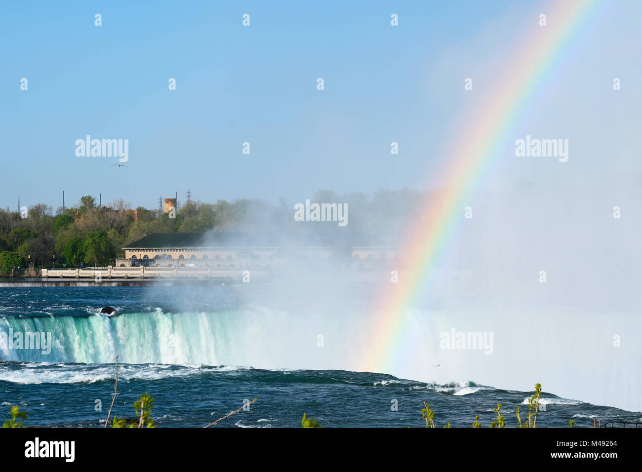 Niagara Falls with rainbow Stock Photo - Alamy