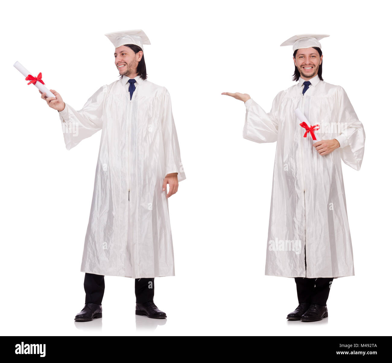 Young man ready for university graduation Stock Photo - Alamy