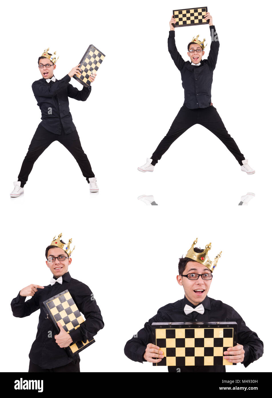 Funny chess player isolated on white Stock Photo - Alamy