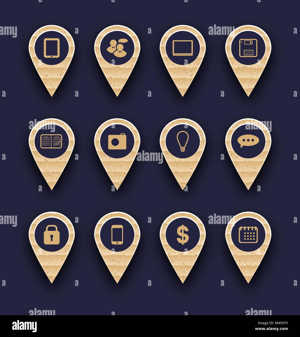 Set business pictogram icons for design your website Stock Photo - Alamy