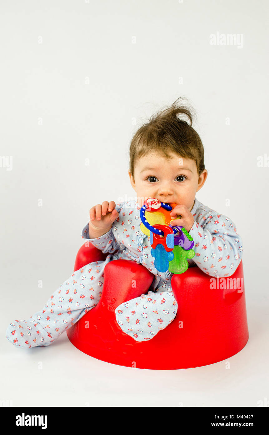 teething baby girl Stock Photo - Alamy