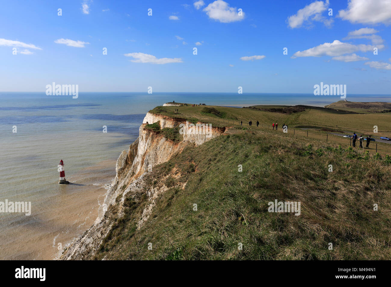 The White Chalk Limestone Cliffs at Beachy Head, South Downs National ...