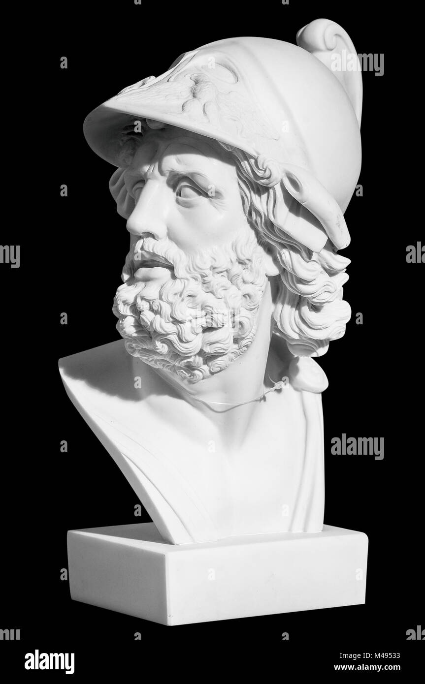 Ancient warrior's head in a helmet Stock Photo - Alamy