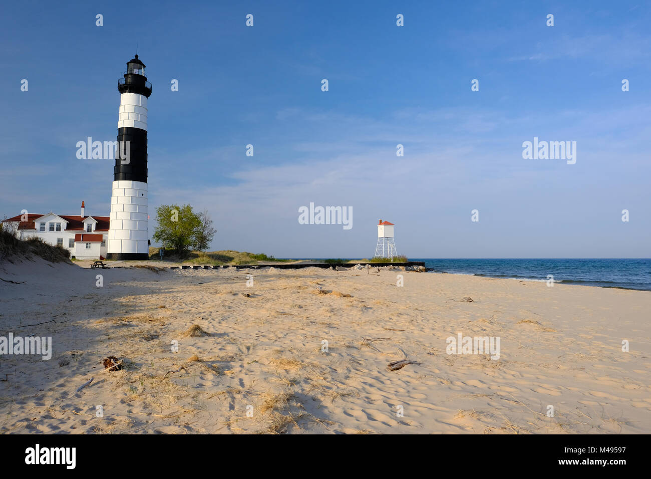 Big Sable Point Lighthouse in dunes, built in 1867 Stock Photo - Alamy