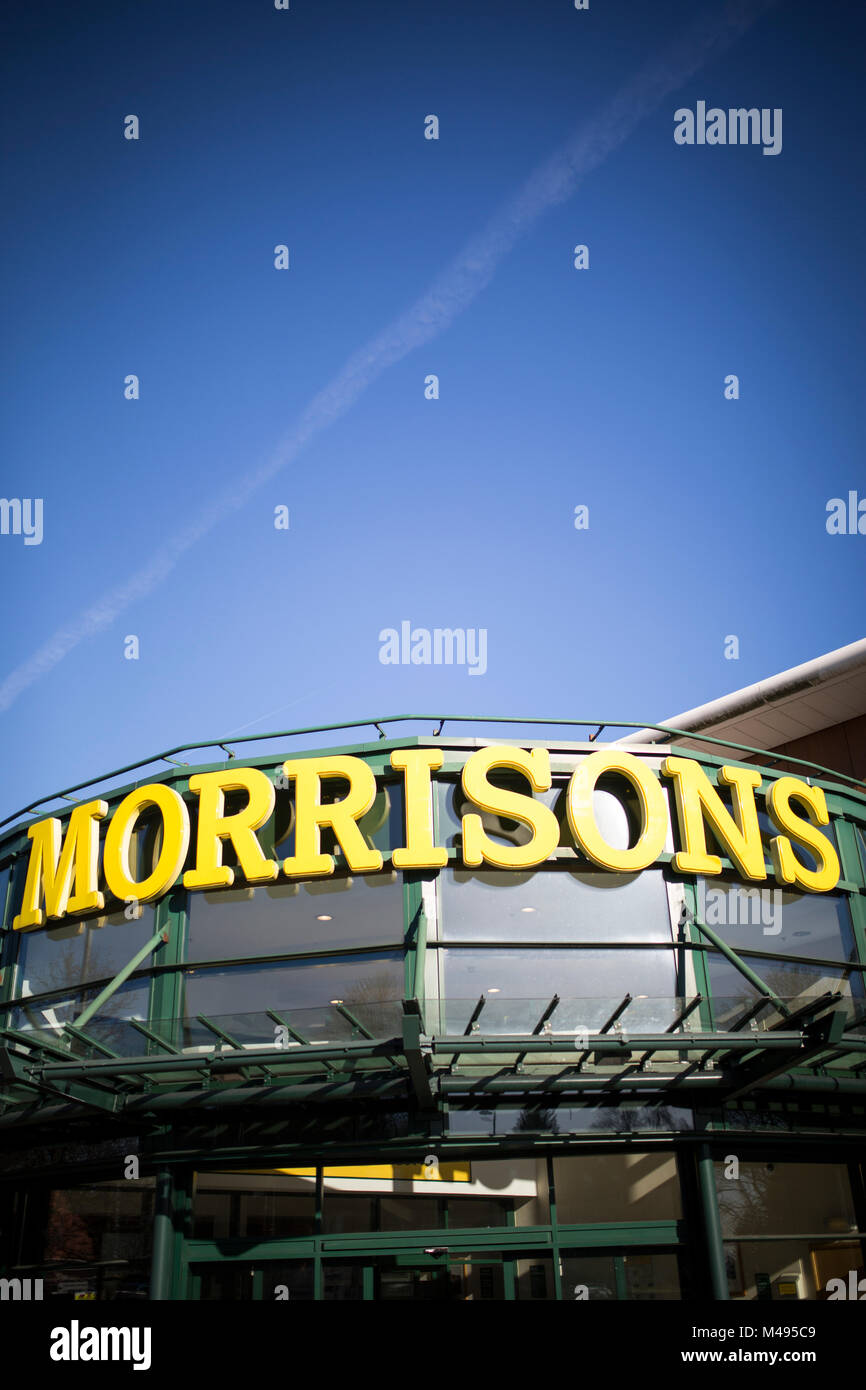 Exterior of Morrisons supermarket , Whitefield, Manchester Stock Photo ...