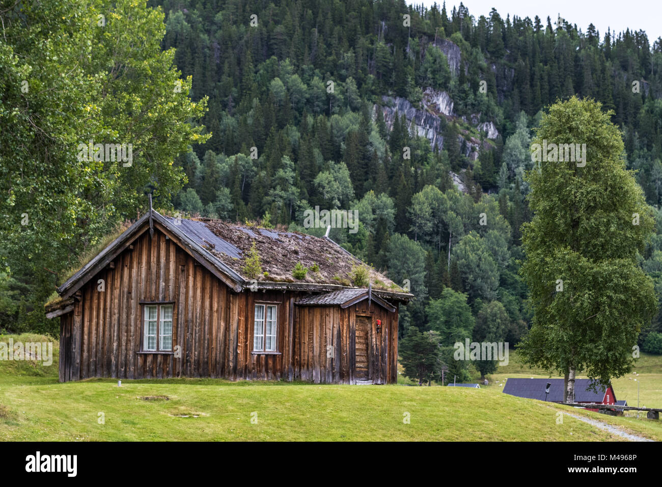 Old timber house in Norway Stock Photo - Alamy