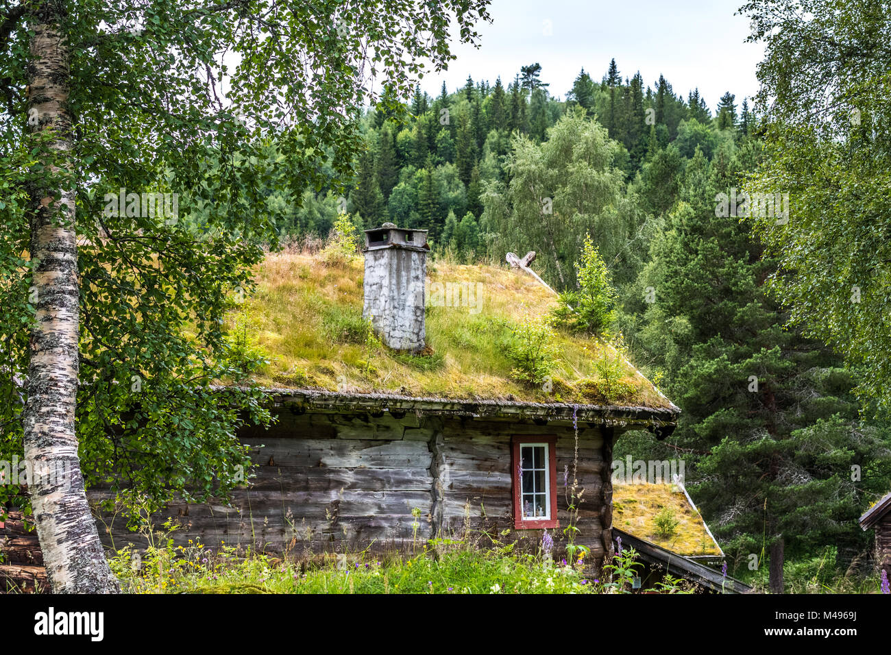 Old timber house in Norway Stock Photo - Alamy