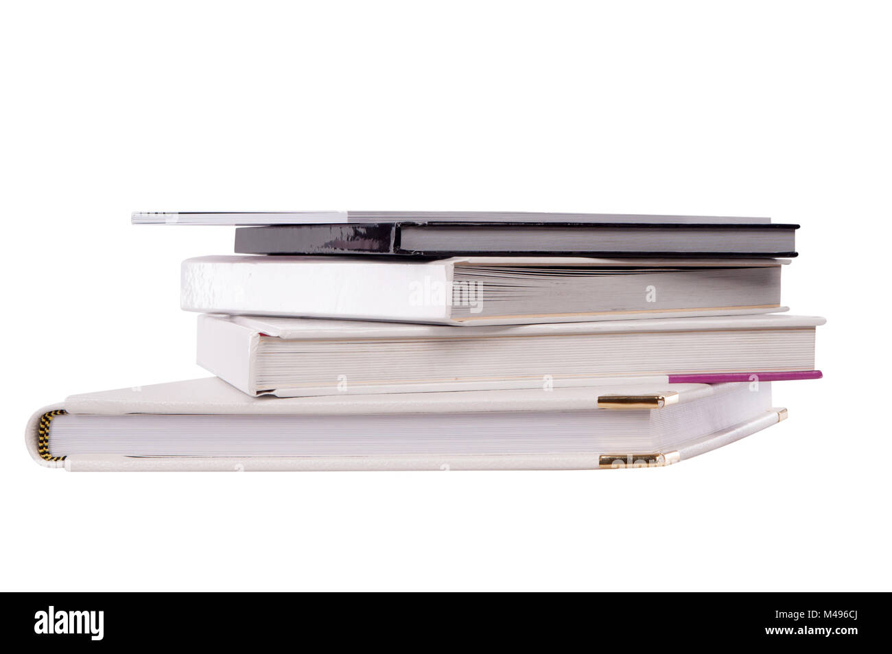 Stack of books isolated on white background Stock Photo - Alamy