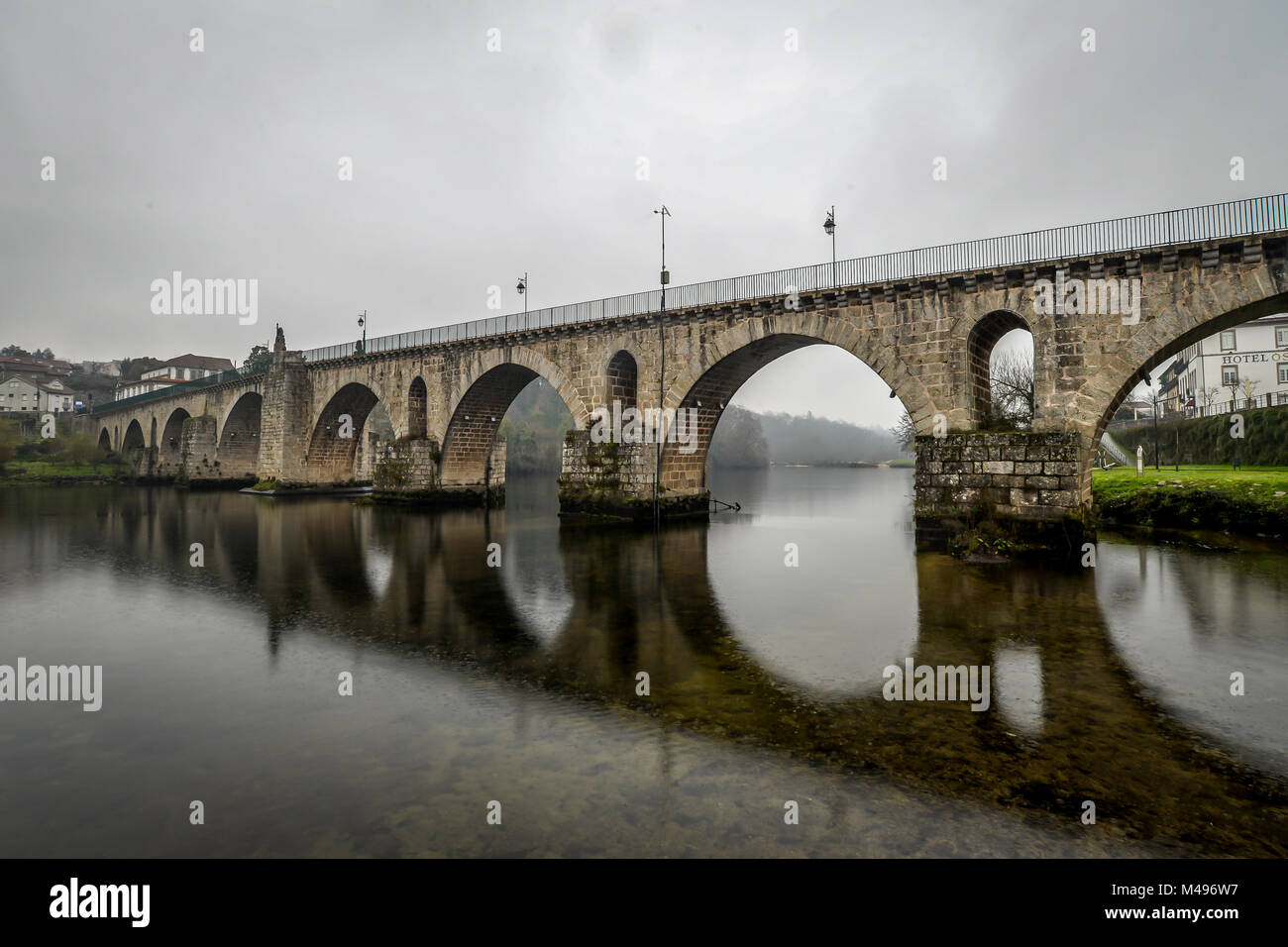 The old bridge in Ponte da Barca - Portugal Stock Photo - Alamy