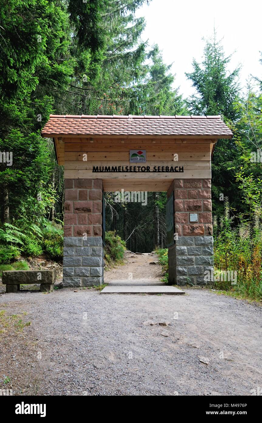 Lake Mummelsee Gate Seebach Black Forest Germany Stock Photo - Alamy