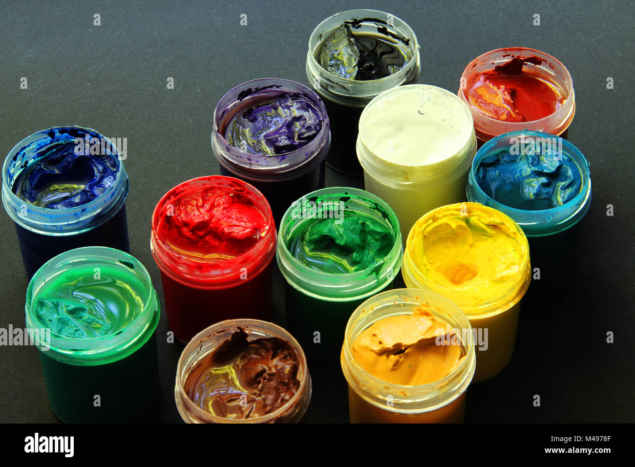 Gouache of different colors beautiful background Stock Photo - Alamy