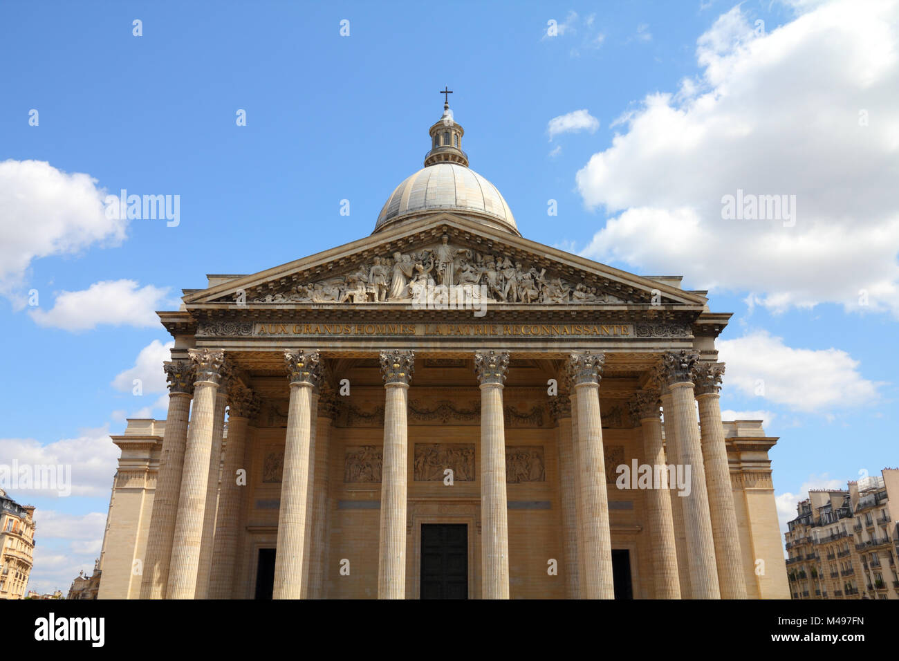 Paris, France - famous Pantheon in Latin Quarter. UNESCO World Heritage ...