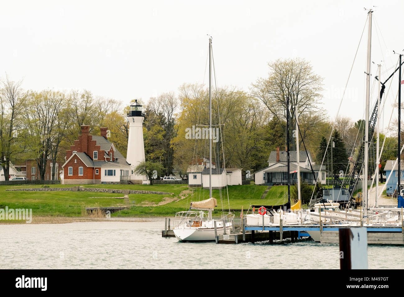 Port Sanilac Lighthouse, built in 1886 Stock Photo - Alamy