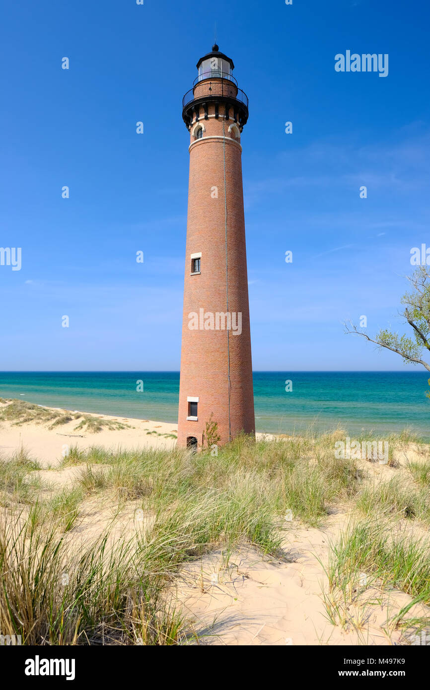 Little Sable Point Lighthouse in dunes, built in 1867 Stock Photo - Alamy