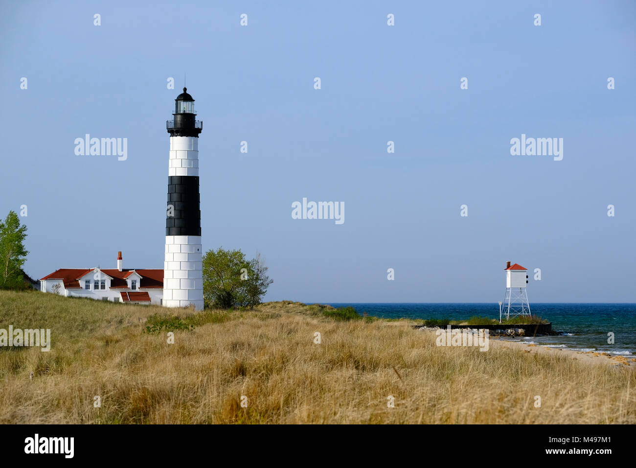 Big Sable Point Lighthouse in dunes, built in 1867 Stock Photo - Alamy