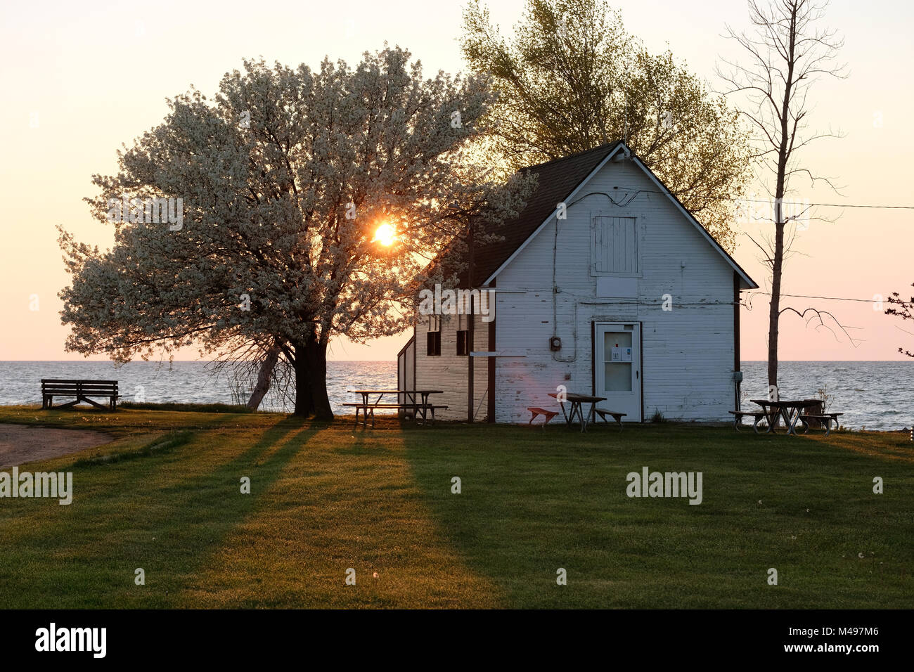 Sunrise at Lake Huron Stock Photo - Alamy