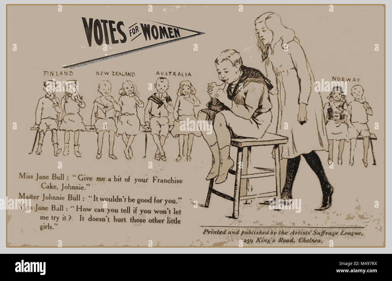 SUFFRAGETTES - An old Artist's Suffrage League illustration ...