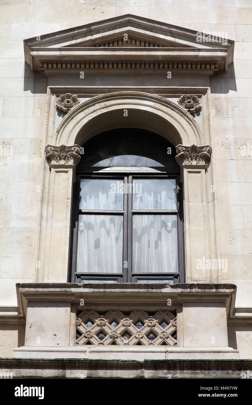 London, United Kingdom - window of Foreign and Commonwealth Office ...