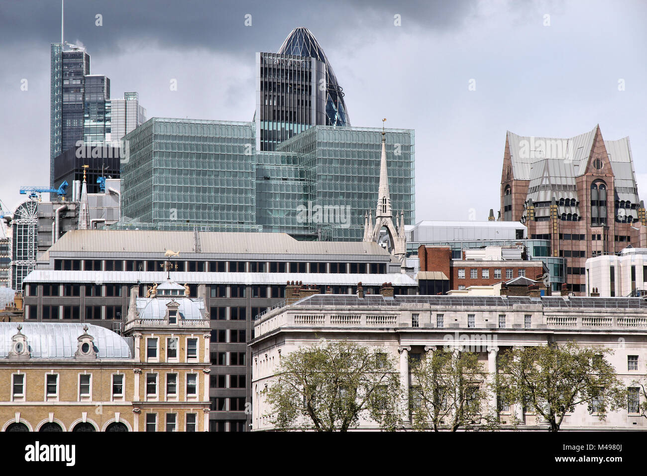 London, United Kingdom - cityscape with modern buildings Stock Photo ...