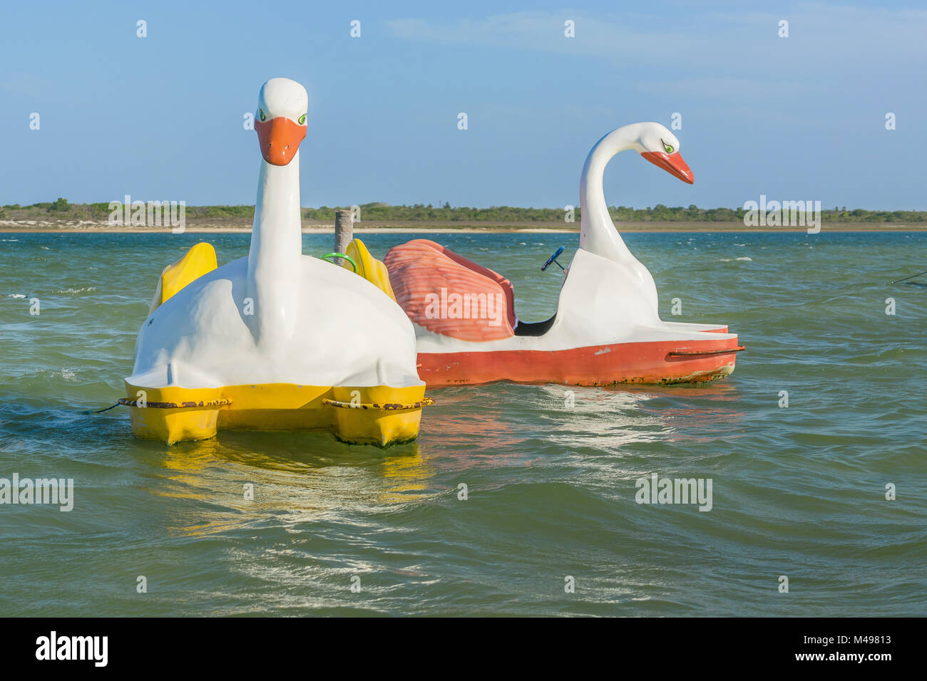 Duck Shape Boats at Lagoa do Paraiso Jericoacoara Brazil Stock Photo ...