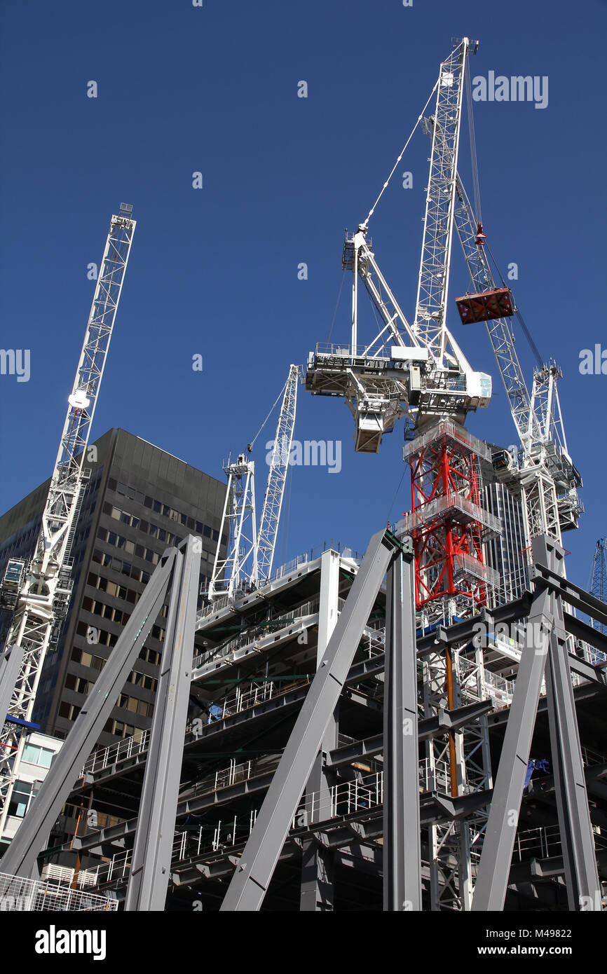 Generic skyscraper construction in London, England. Office building ...